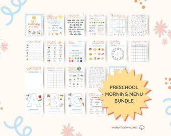 Preschool Morning Menu Printable, Homeschool Preschool, Preschool ...