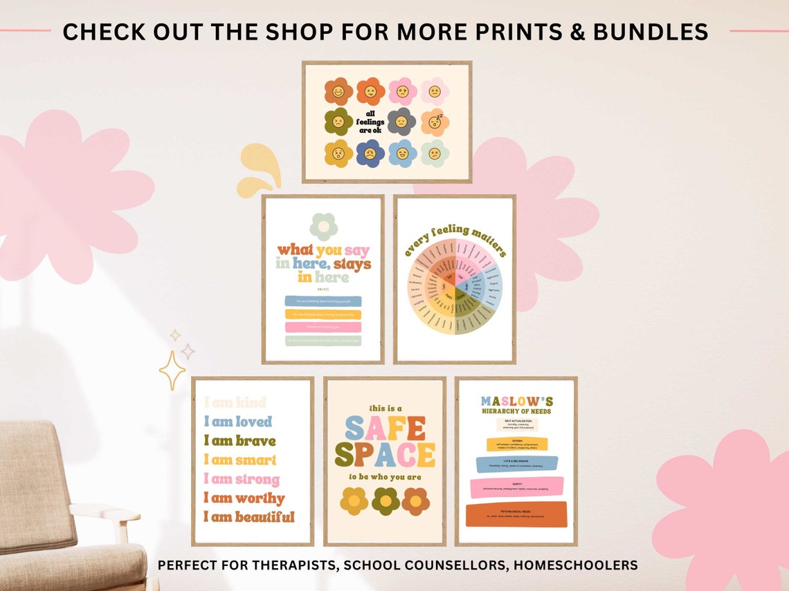 Growth Mindset Printable Classroom Decor Calming Corner Posters Boho ...