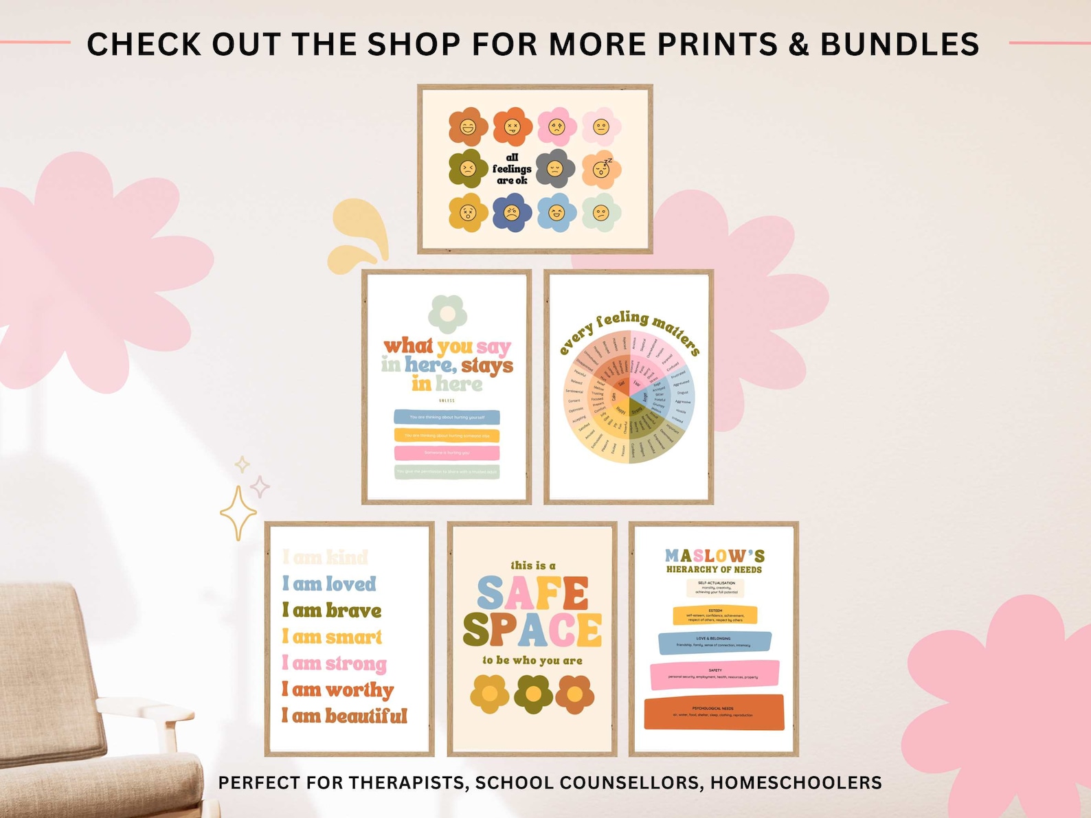 Growth Mindset Printable Classroom Decor Calming Corner Posters Boho ...