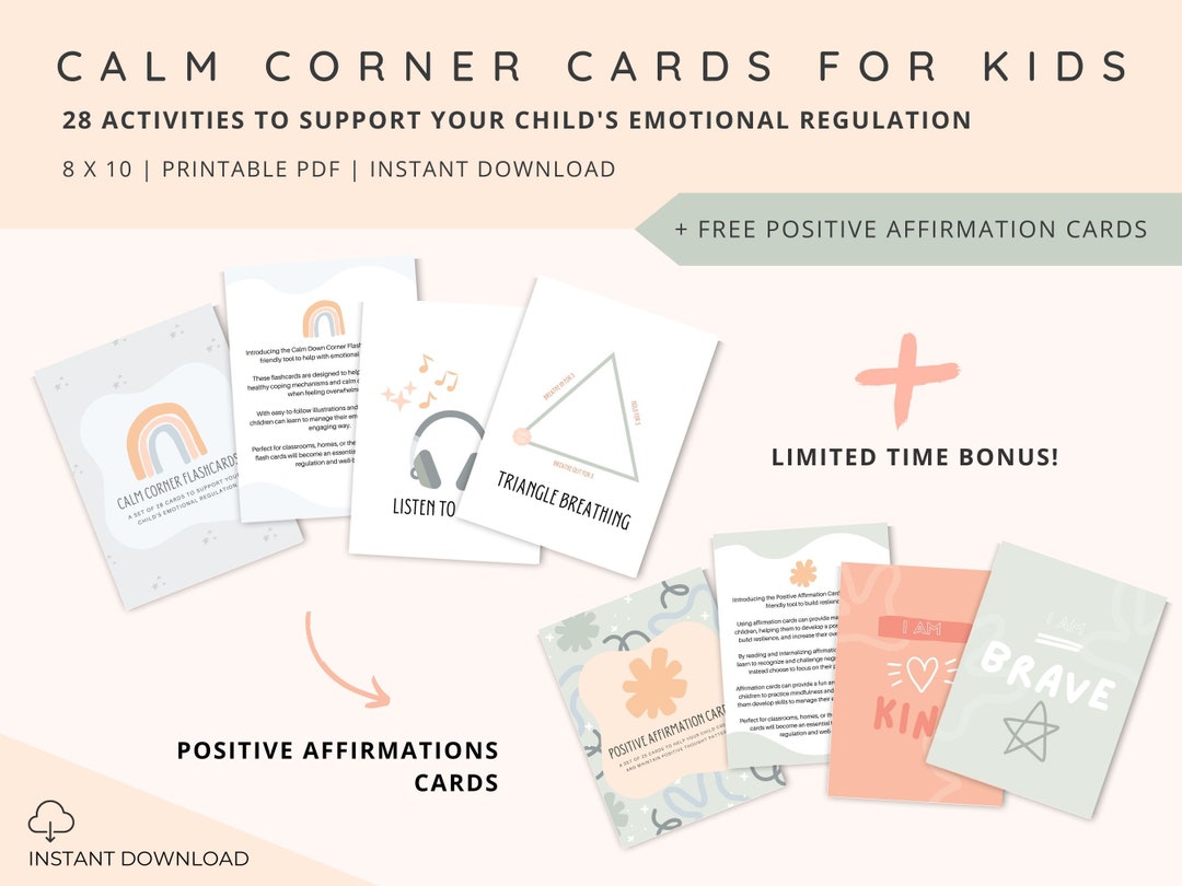 28 Calming Corner Flashcards, Calming Strategies Flash Cards, Calming ...