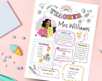 Meet the Teacher Teacher Template Back to School Flyer Teacher ...