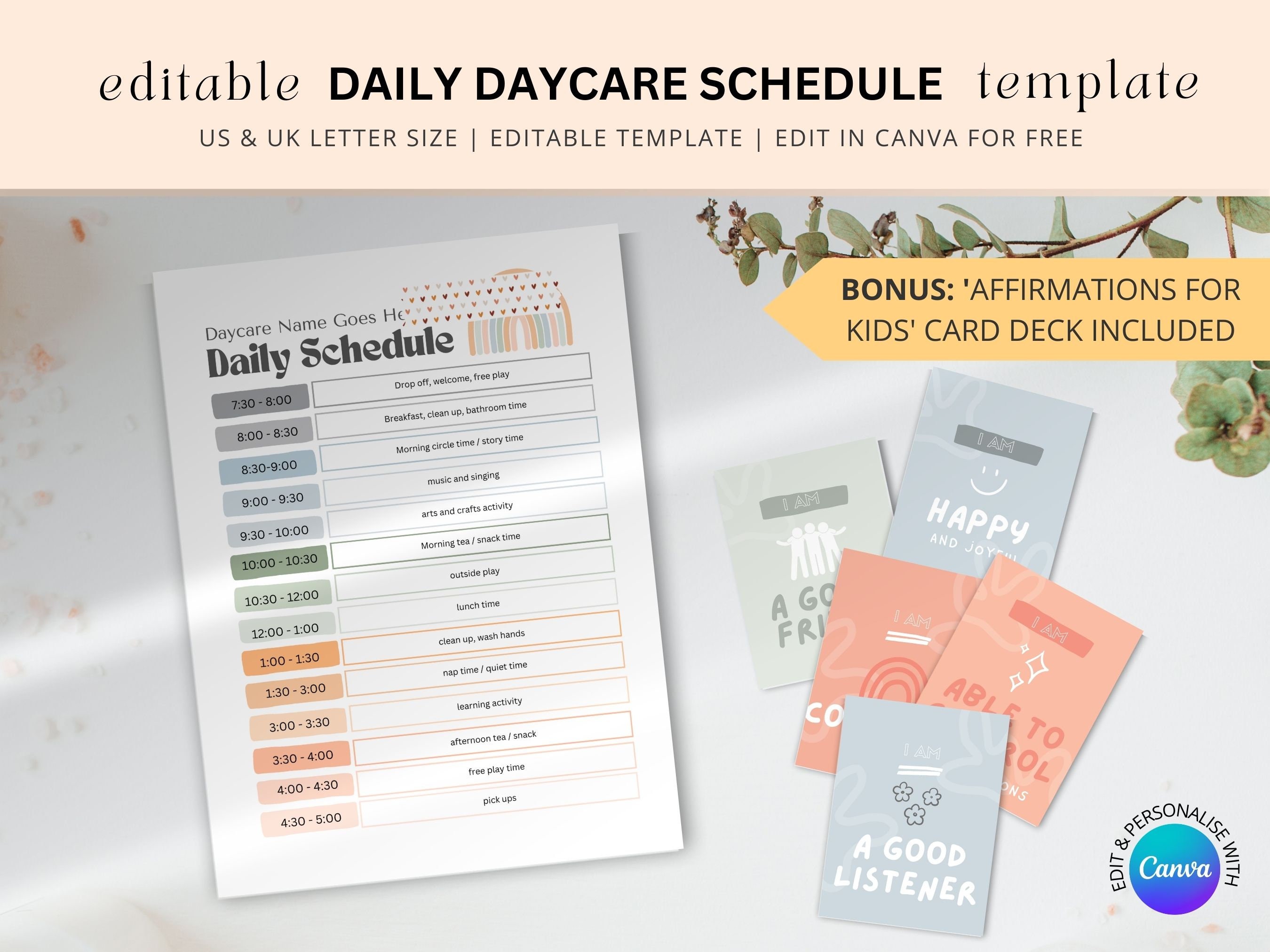 Daily Daycare Schedule, Daycare Forms, Daycare Provider, Home Daycare ...