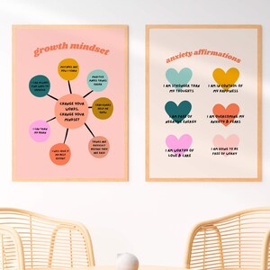 Growth Mindset Printable Classroom Decor Calming Corner Posters Boho ...