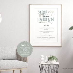 Confidentiality Counseling Office Decor Sign Social Work School ...