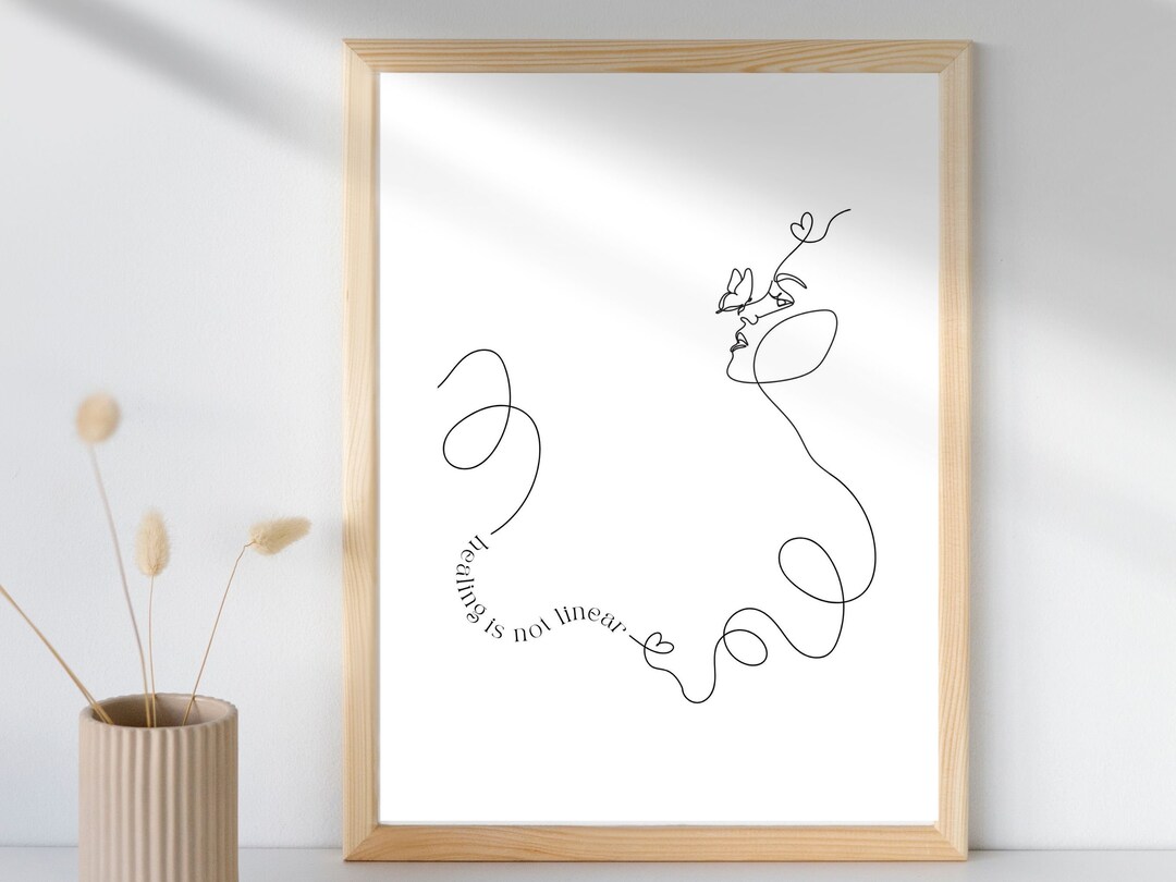 Healing is Not Linear Psychologist Office Decor School Counselor Wall ...