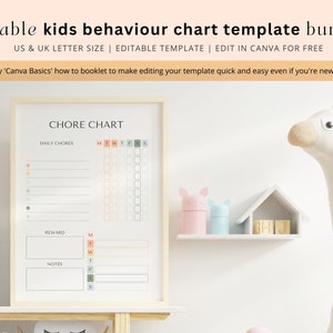 Editable Daily Checklist for Kids | Printable | Kids Responsibility ...