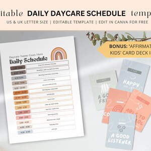 Daily Daycare Schedule, Daycare Forms, Daycare Provider, Home Daycare ...