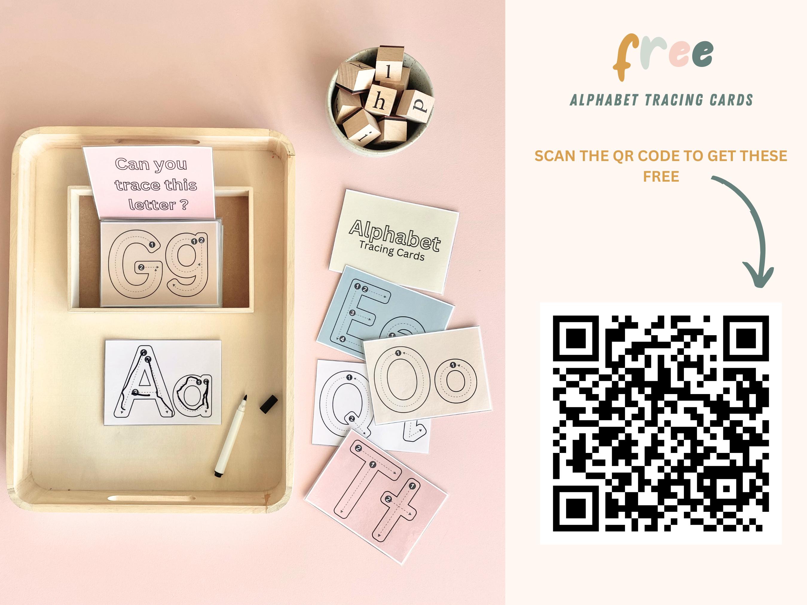 Alphabet Tracing Cards, Letter Tracing, Letter of the Alphabet ...