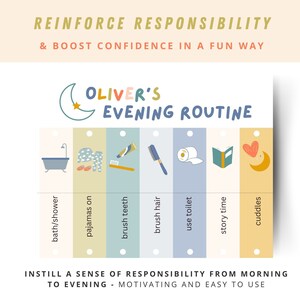 Morning & Evening Routine Flip Chart, Toddler Routine Flip Chart, Kids ...