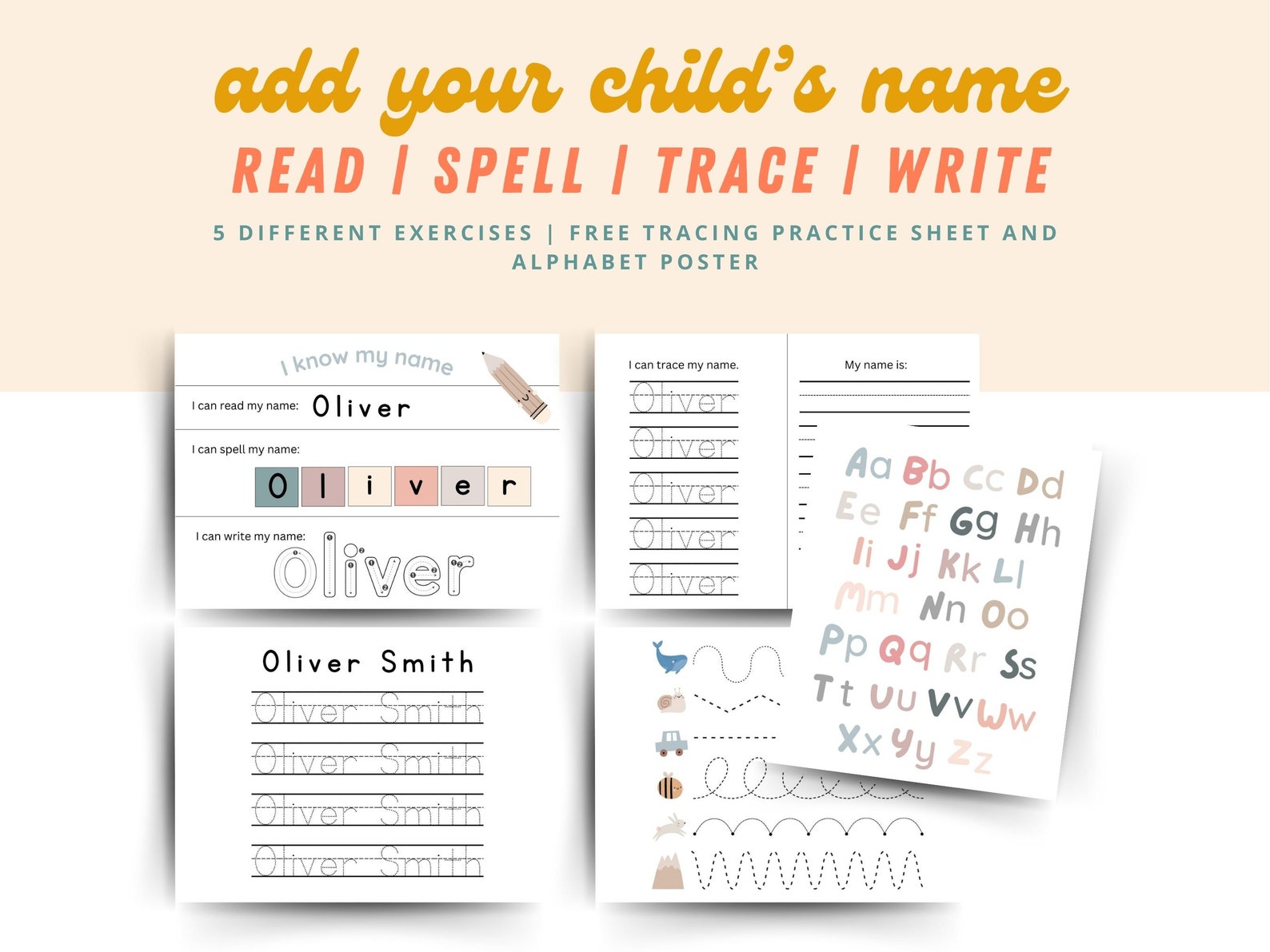 I Can Write My Name Worksheet | Editable Custom Name Tracing Sheet ...