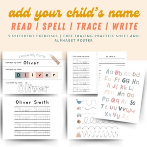 I Can Write My Name Worksheet | Editable Custom Name Tracing Sheet ...