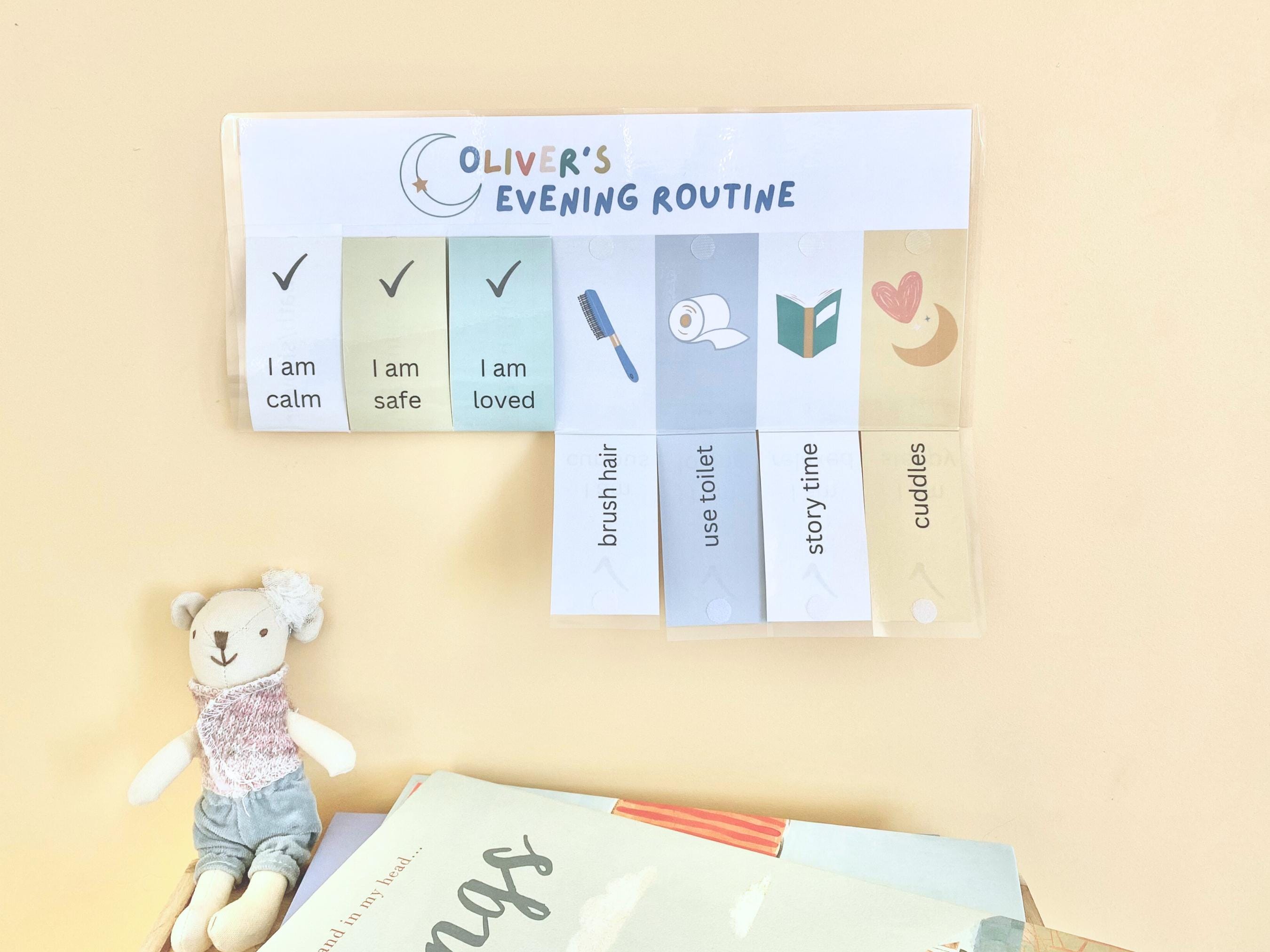 Toddler Routine Flip Chart, Morning and Evening Routine Flip Chart ...