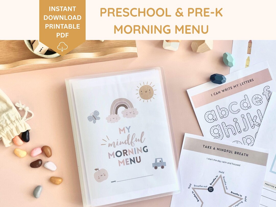 Preschool Morning Menu Printable, Homeschool Preschool, Preschool ...