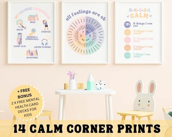 Calming Strategies Poster Calm Down Corner Emotions Chart for Kids ...