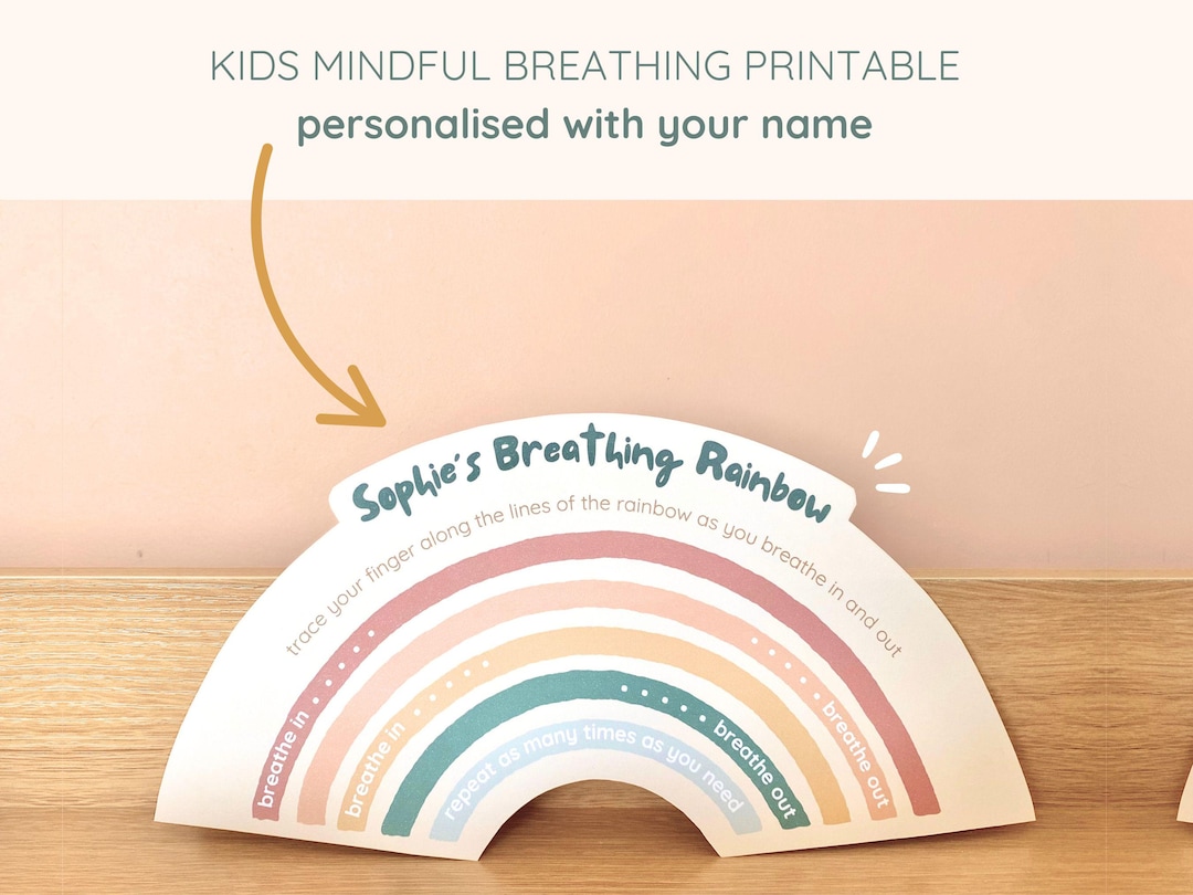 Custom Rainbow Breathing, Emotional Regulation Visual, Deep Breathing ...