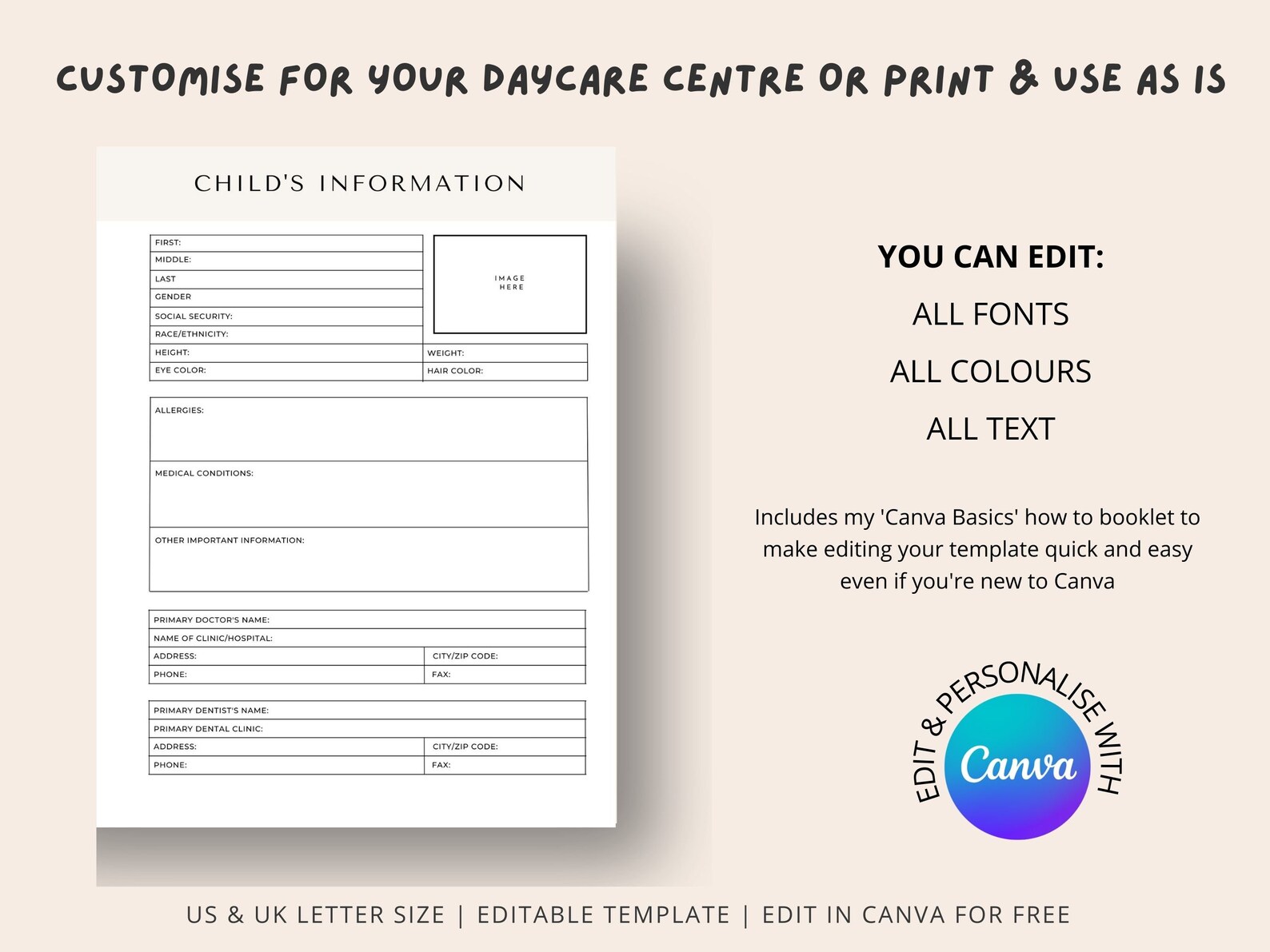 Daily Report Forms for Daycare, Childcare Professionals and Preschool ...
