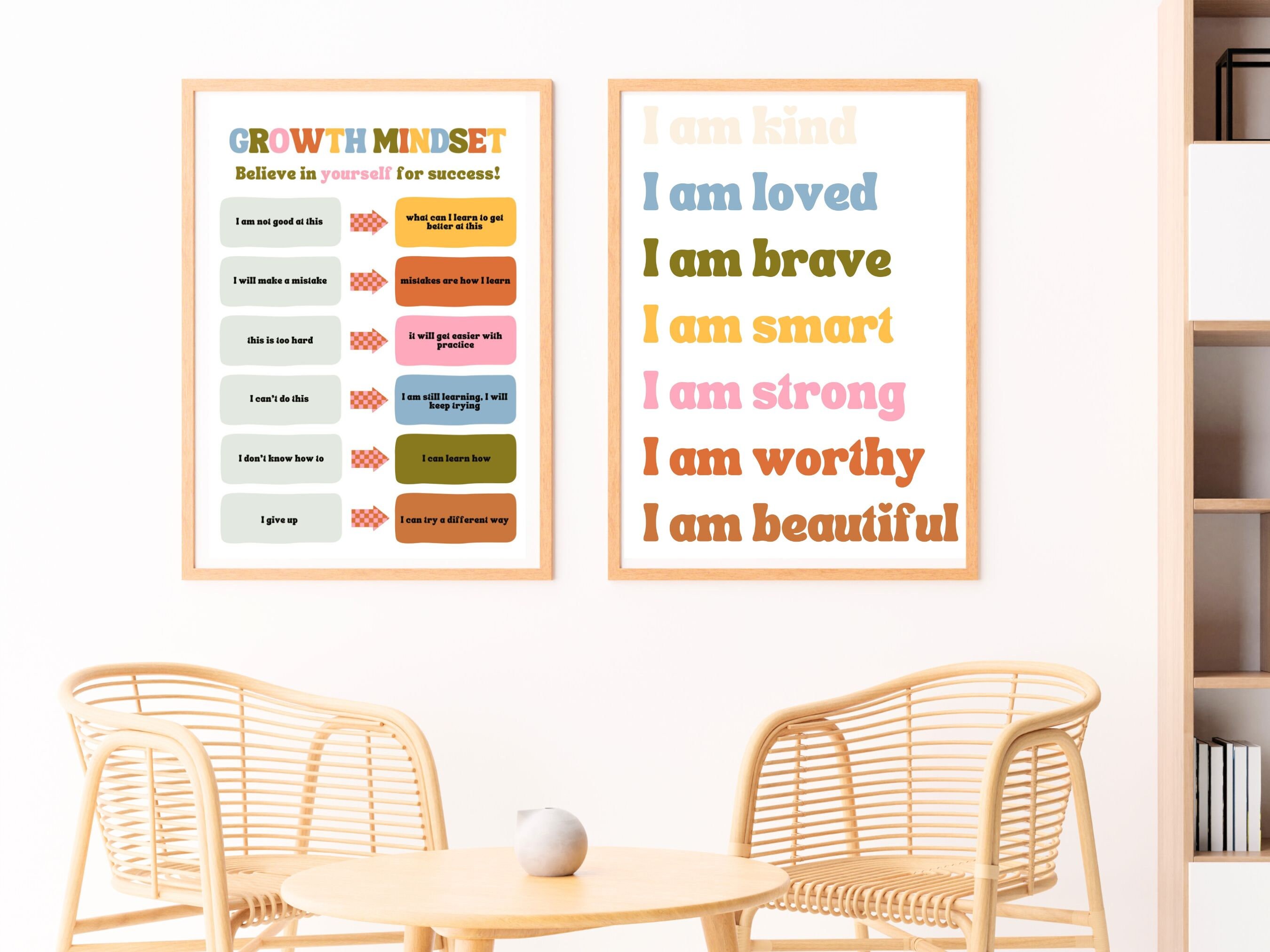 Growth Mindset Printable Classroom Decor Calming Corner Elementary ...