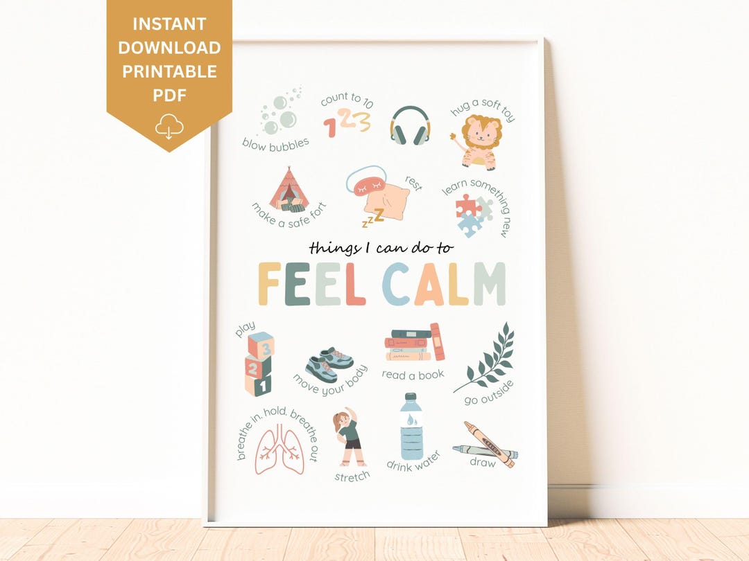 Coping Skills Poster, Therapy Office Decor, School Counselor, Anxiety ...