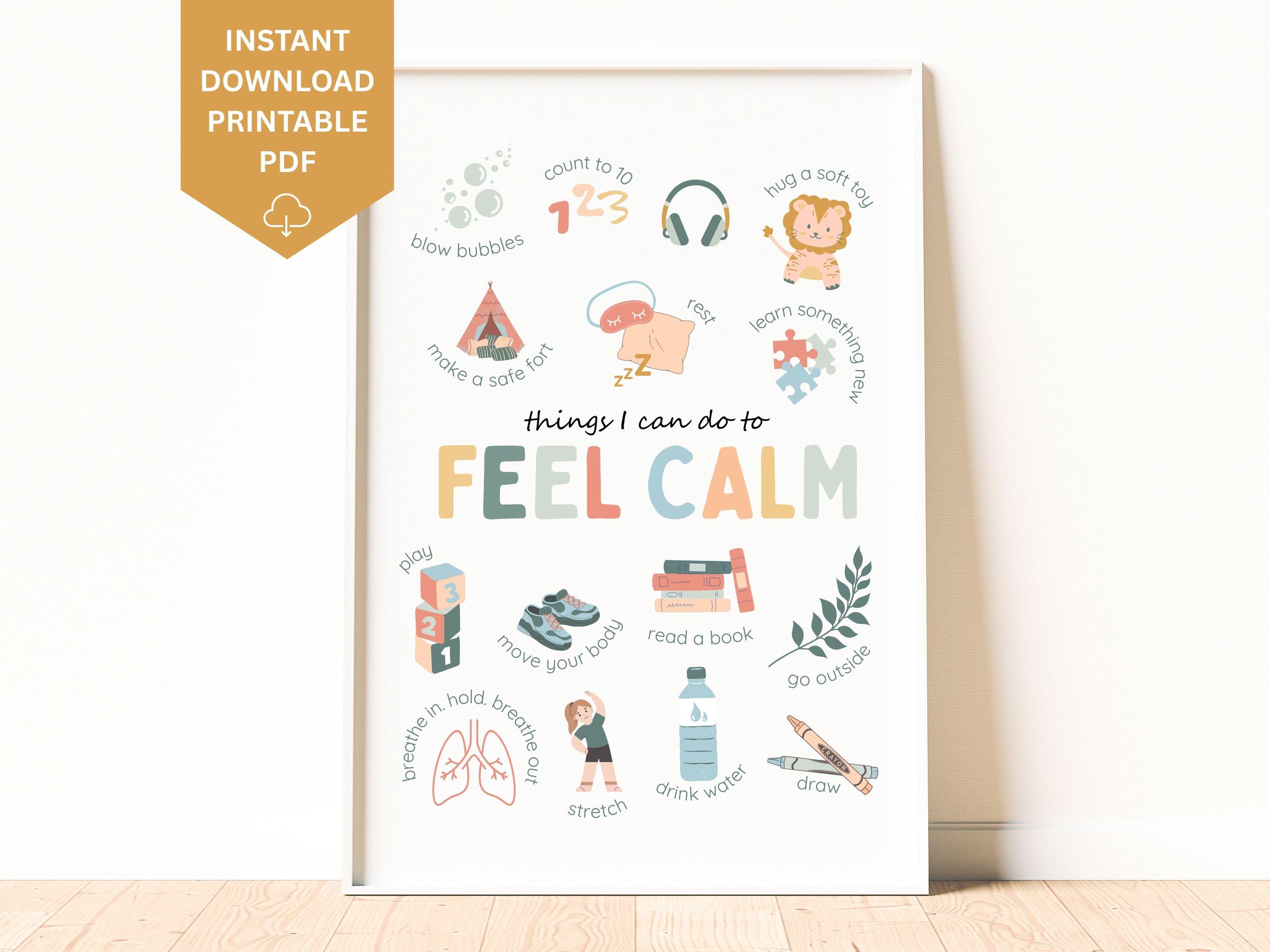 Coping Skills Poster, Therapy Office Decor, School Counselor, Anxiety ...
