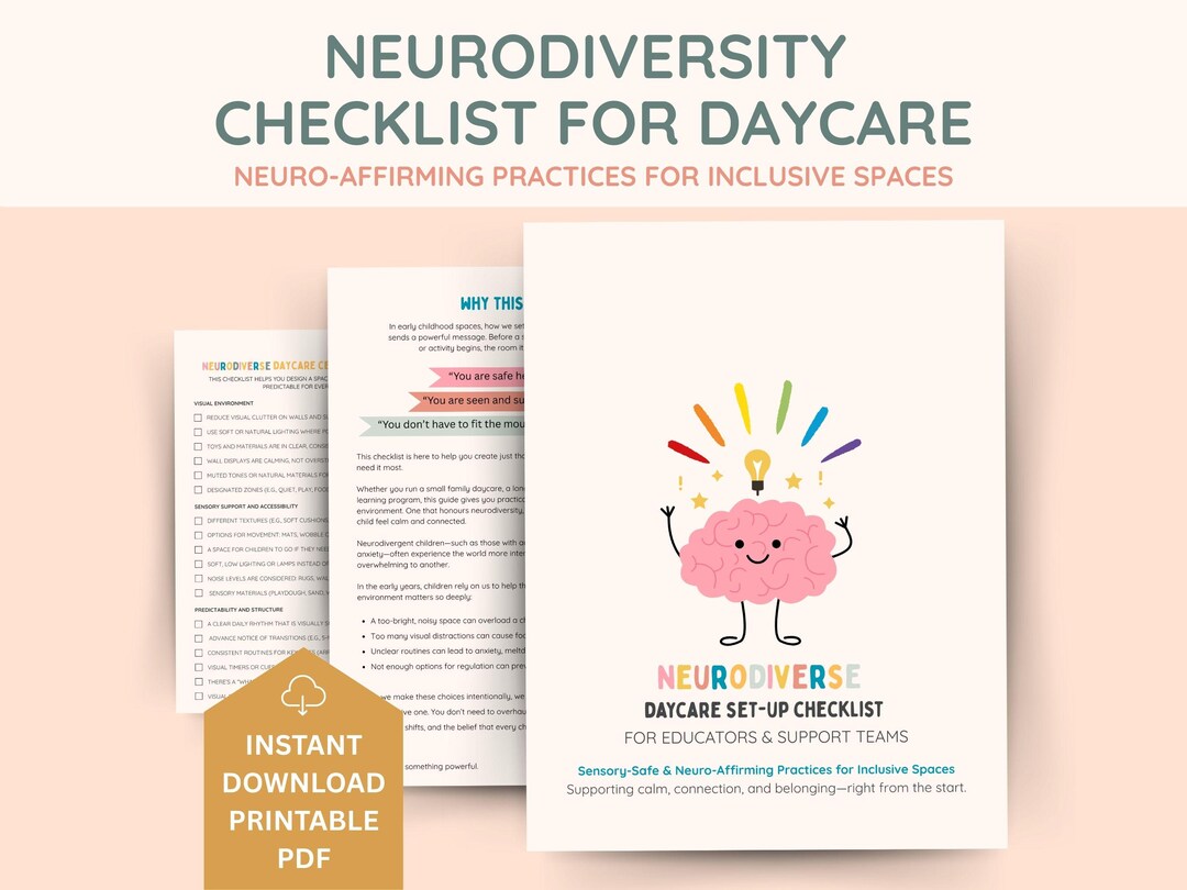 Neurodivergent Daycare Checklist, Daily Daycare Schedule, Daycare Forms ...
