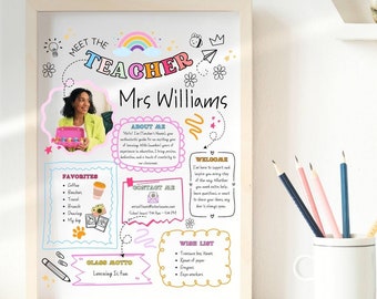 Meet the Teacher Teacher Template Back to School Flyer Teacher ...