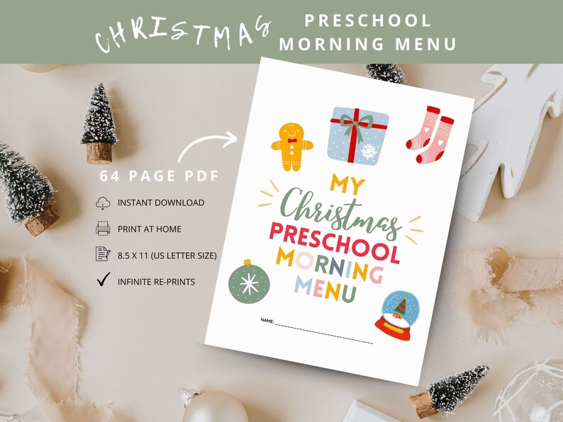 Preschool Morning Menu Printable, Homeschool Preschool, Preschool ...