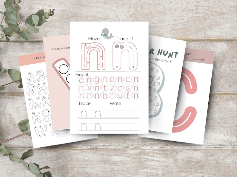 Letter of the Week Worksheets Printable, Alphabet Busy Book, Learning ...