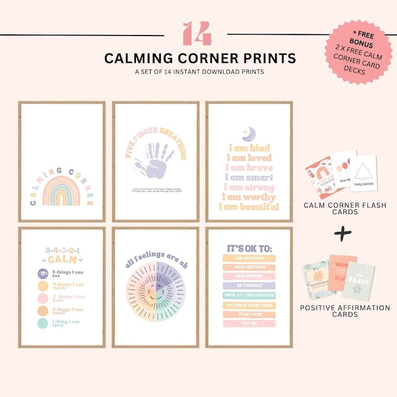 Calming Corner Posters, Calm Corner Worksheet, Calm Down Corner Print ...