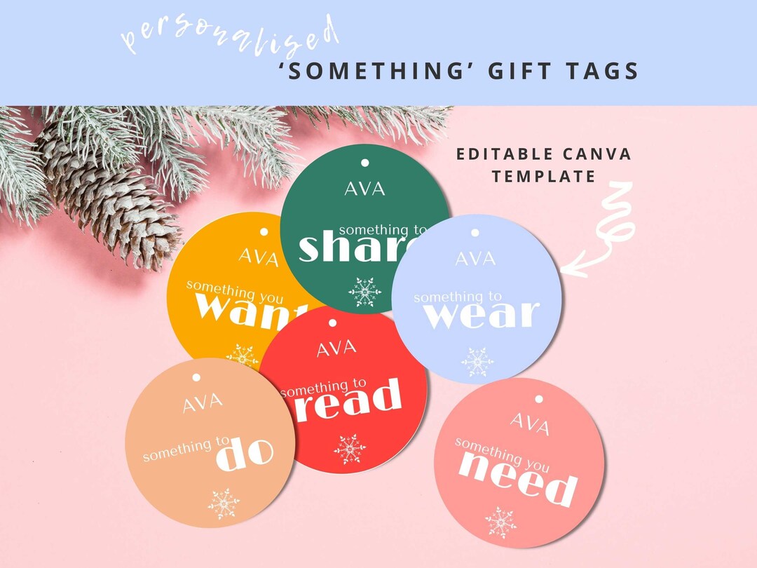 Personalised Something Gift Tags, Christmas Gift Tags, Want Need Wear ...