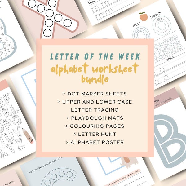 Letter of the Week Preschool - Etsy