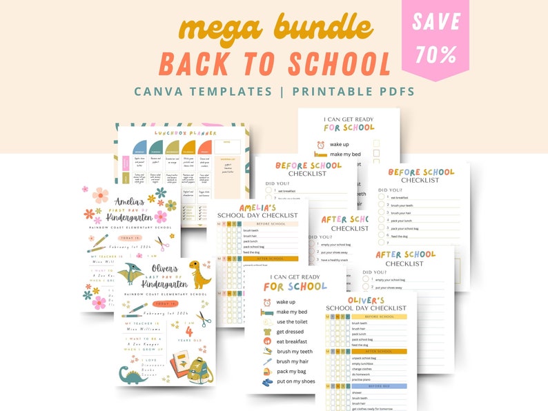 Kids Daily Routine, Before After School Editable Chore Chart, School ...