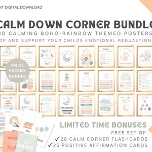 Calm Down Corner Kit for Kids, Printable Emotional Regulation for ...