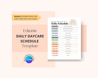 Daily Daycare Schedule, Daycare Forms, Daycare Provider, Home Daycare ...