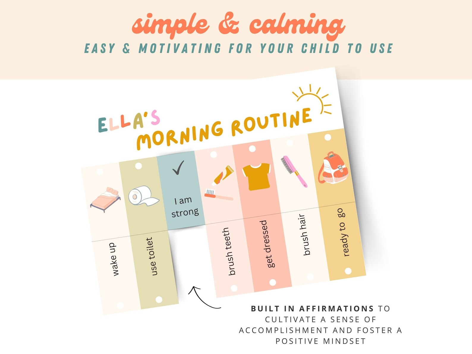 Morning & Evening Routine Flip Chart, Toddler Routine Flip Chart, Kids ...