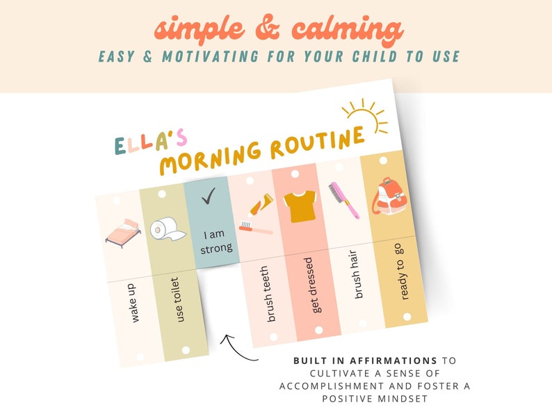 Morning & Evening Routine Flip Chart, Editable Visual Schedule ...