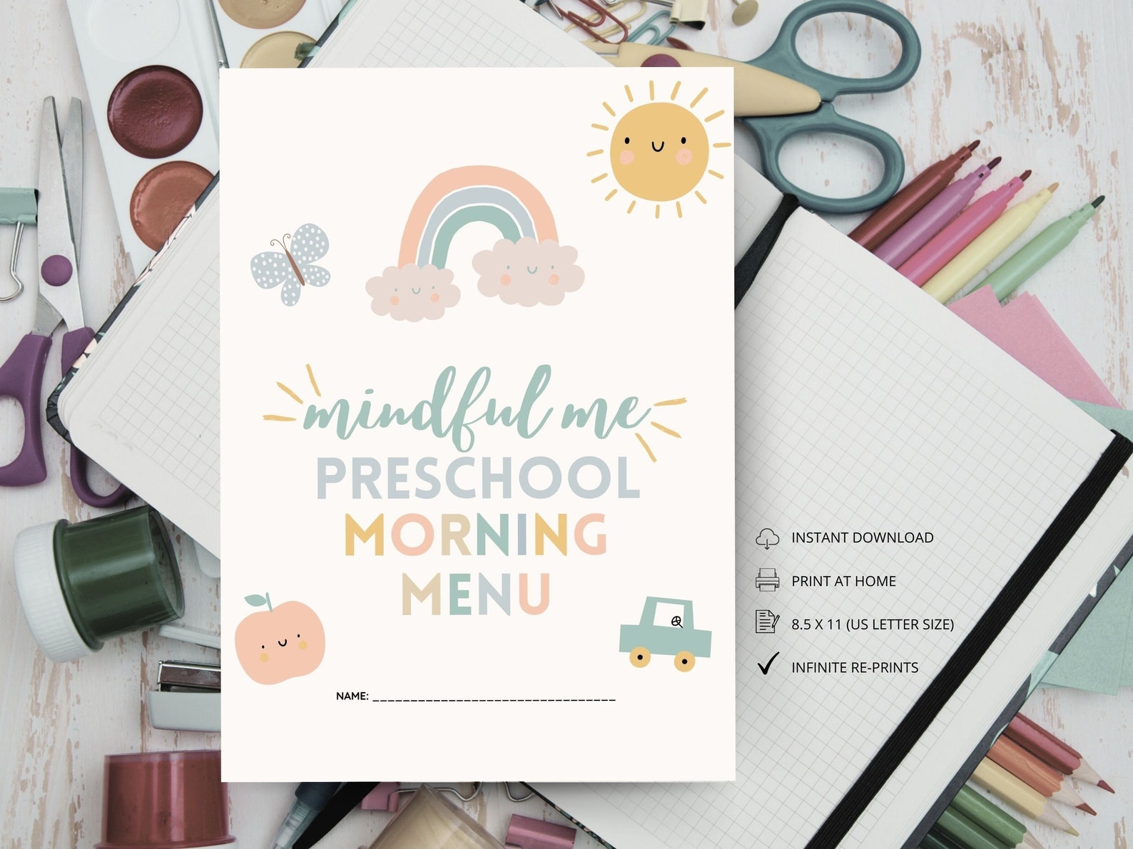 Preschool Morning Menu Printable, Homeschool Preschool, Preschool ...