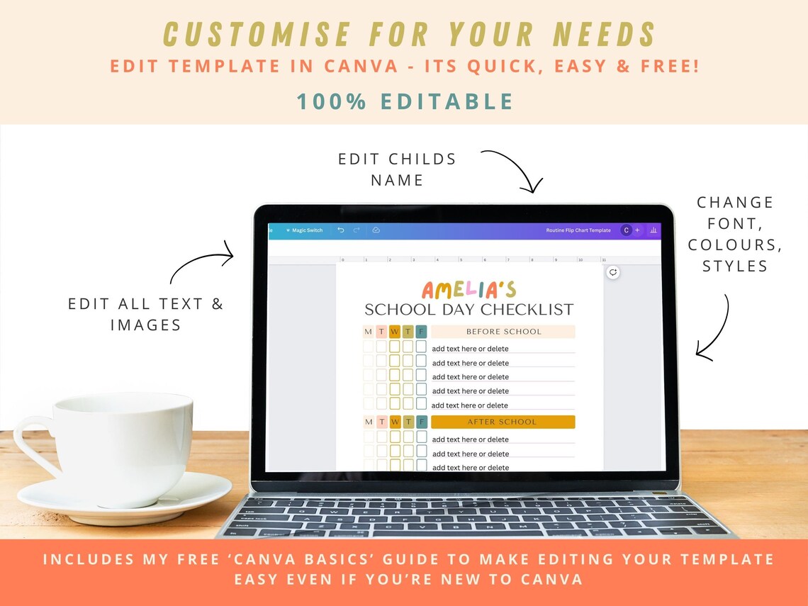 Editable Chore Chart and Consequence Chart Bundle, Reward Chart for ...