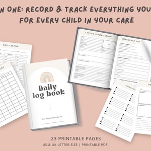 Daily Report Forms for Daycare, Childcare Professionals and Preschool ...