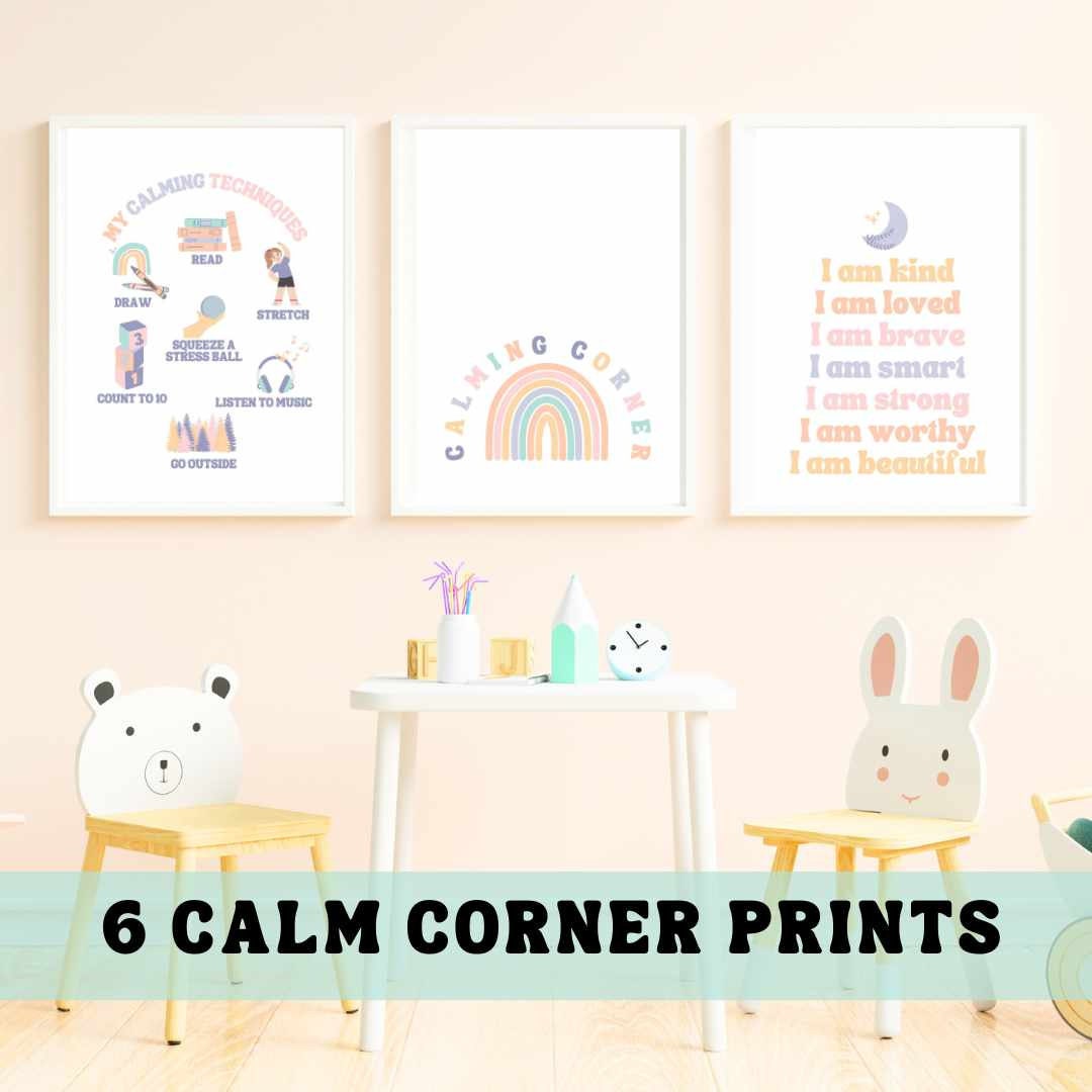 6 Calming Corner Posters Calm Down Skills Classroom Boho - Etsy
