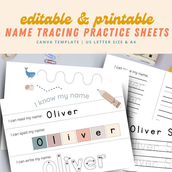 Custom Name Tracing Sheet Personalizes Name Trace Handwriting Practice ... Custom Name Tracing Sheet Personalizes Name Trace Handwriting Practice ...