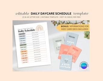 Daily Daycare Schedule, Daycare Forms, Daycare Provider, Home Daycare ...