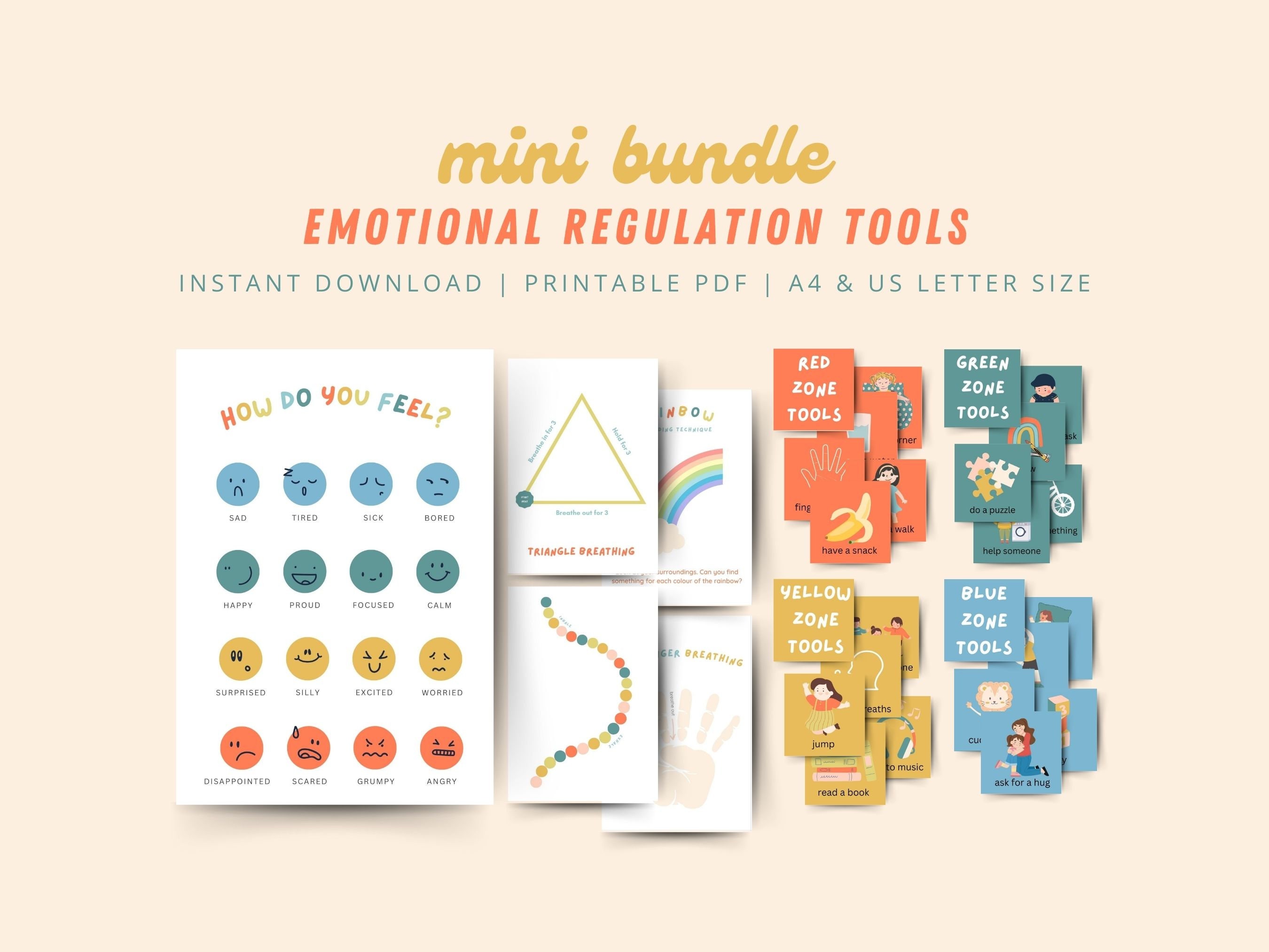 Zones of Regulation Kit, Emotions Flashcards, Feelings Flashcards ...