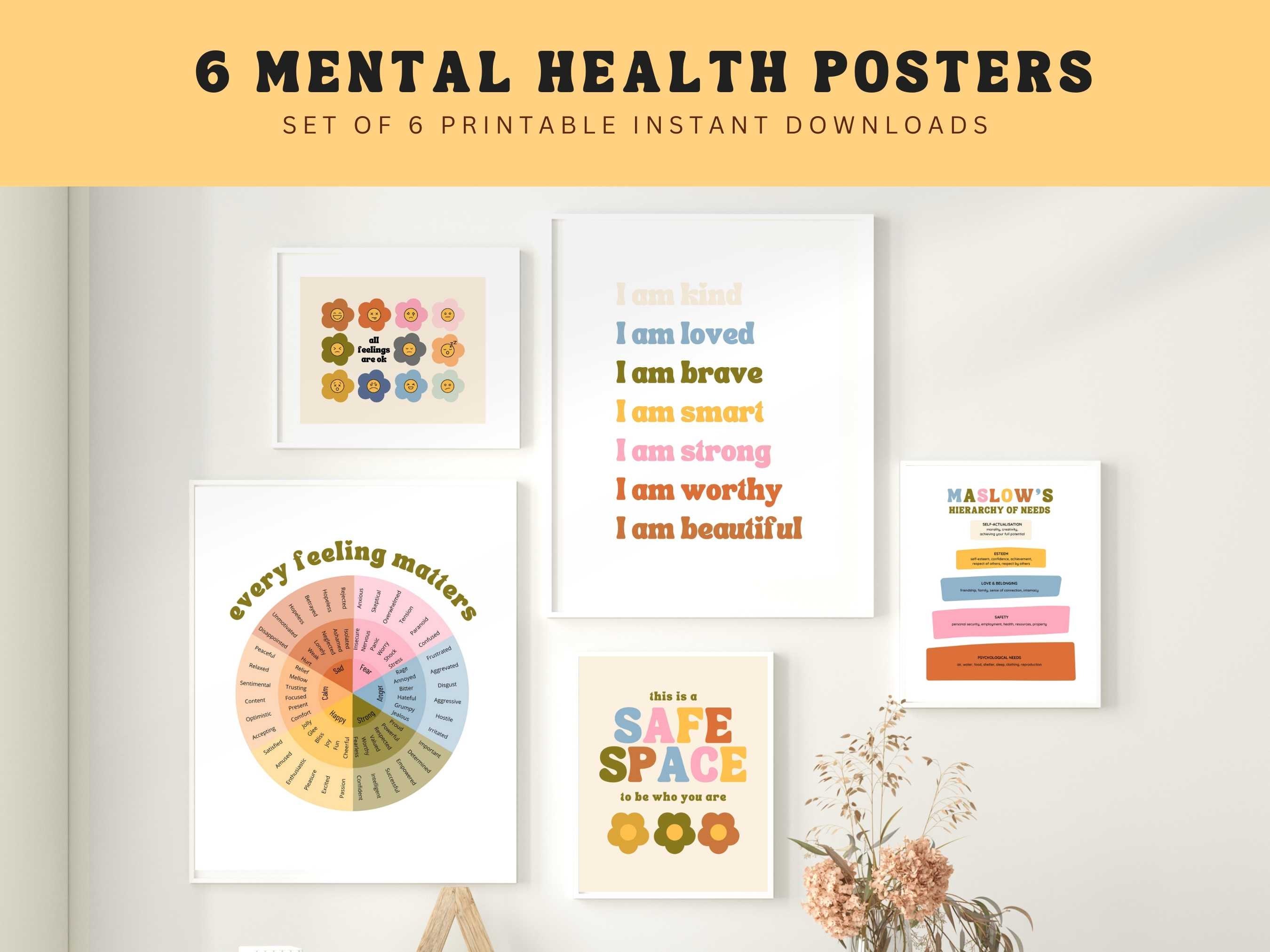 6 Therapist Office Decor Signs Counseling Posters Therapy Wall Art ...