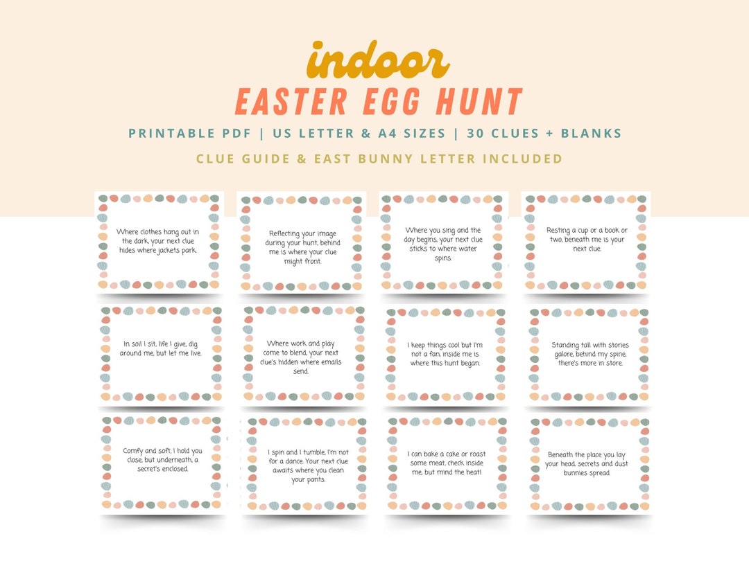Indoor Easter Egg Hunt Easter Scavenger Hunt Easter Activity Easter ...