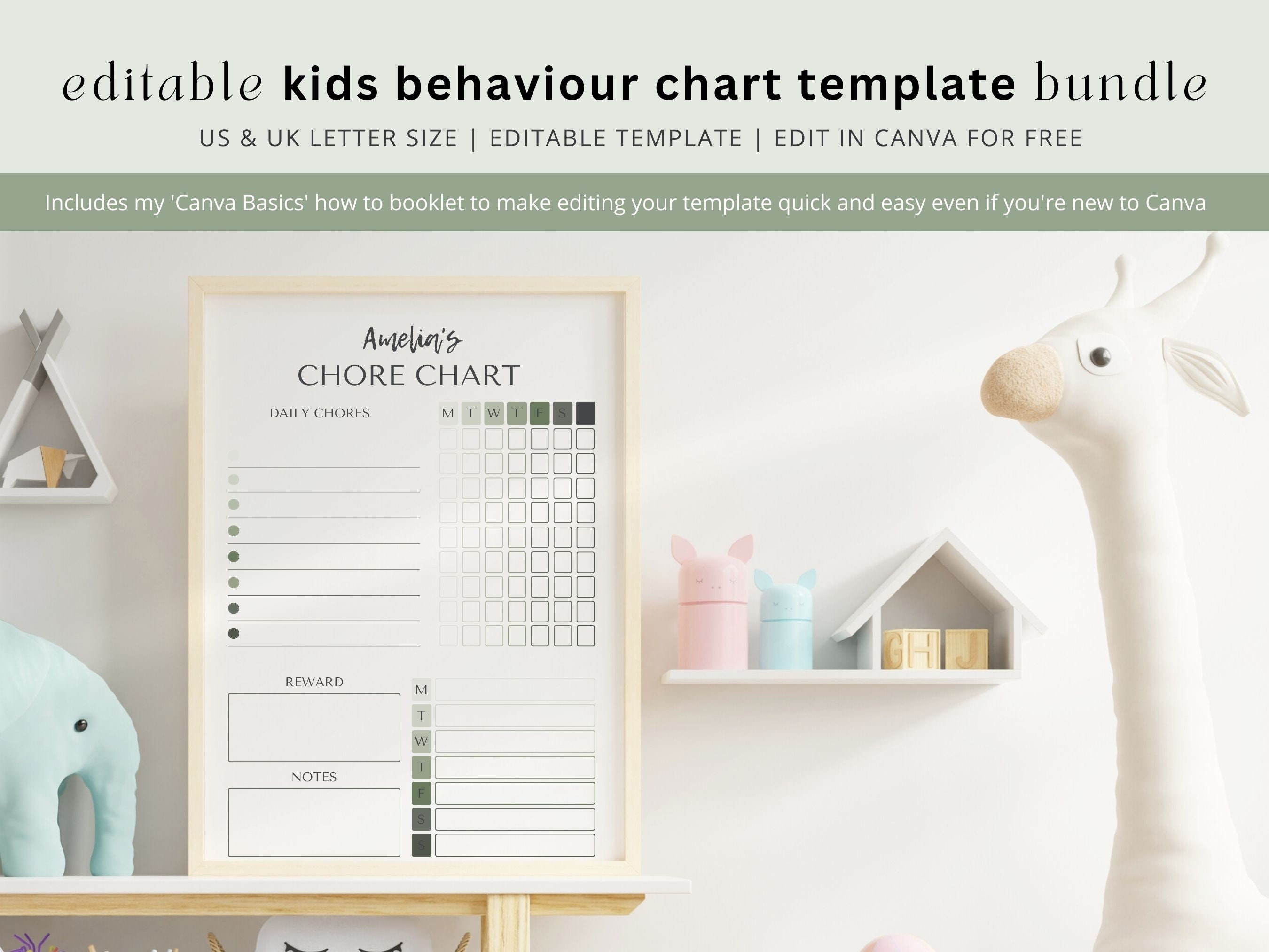 Editable Reward Chart for Kids Reward Chart Bundle Kids - Etsy Australia