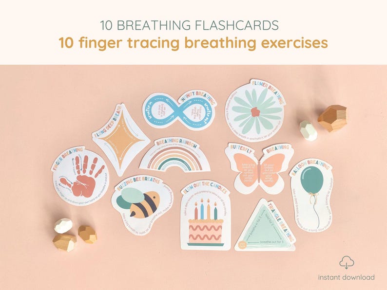 Mindfulness Breathing Tracing Cards, Emotion Toolbox, Feelings Coping ...