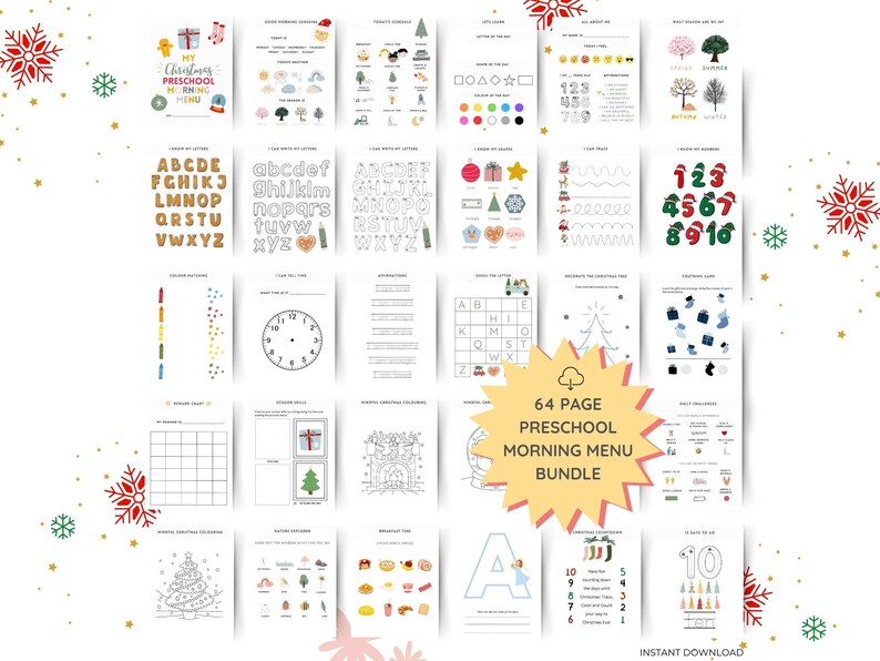 Preschool Morning Menu Printable, Homeschool Preschool, Preschool ...