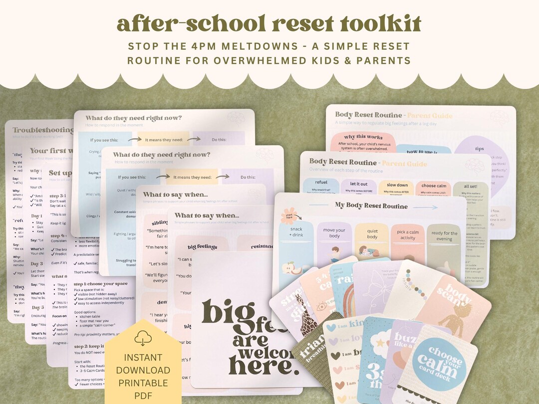 After School Reset Routine for Kids, Emotional Regulation Strategies ...