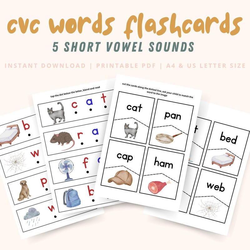 Cvc Words - Etsy