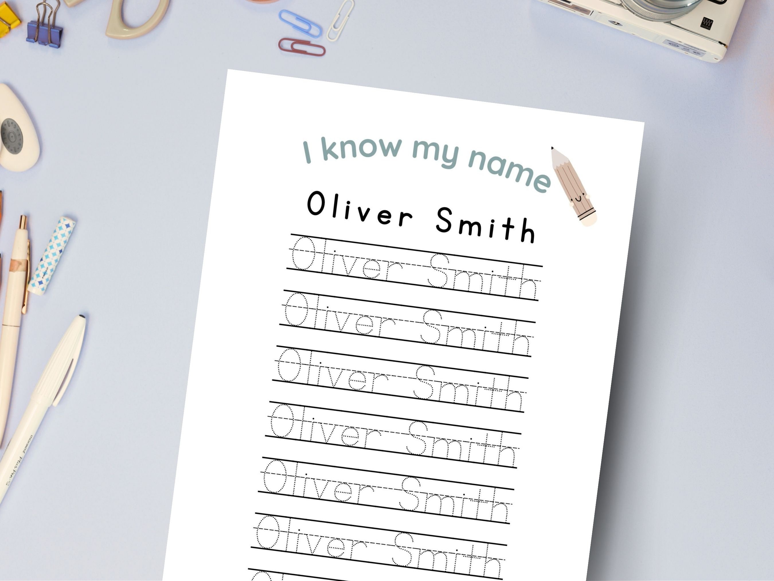 Editable Custom Name Tracing Sheet | Personalized Name Tracing Page ...